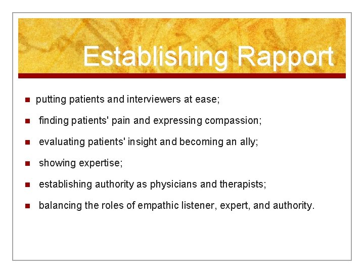 The Patient Doctor Relationship o Simple complicated Relationship
