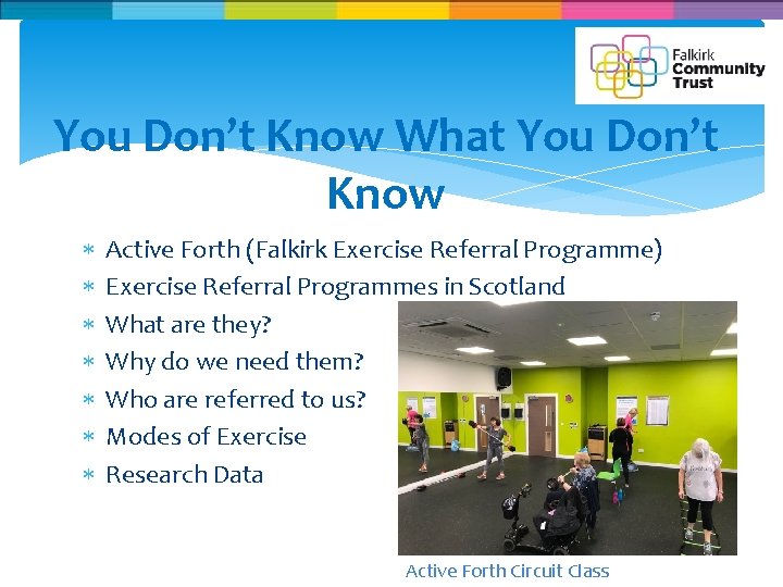Active Forth Exercise Referral Programme Scott Burton Physical