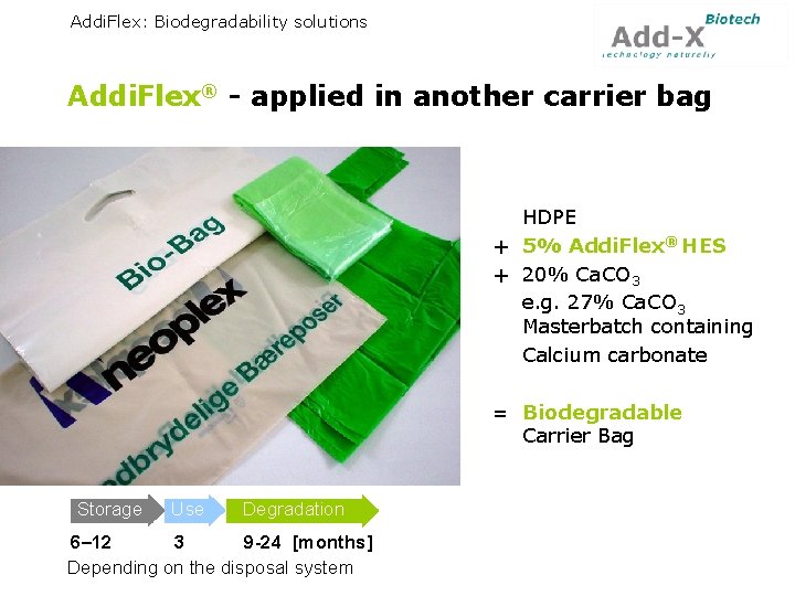 Addi Flex Biodegradability A visionary easytouse and safe