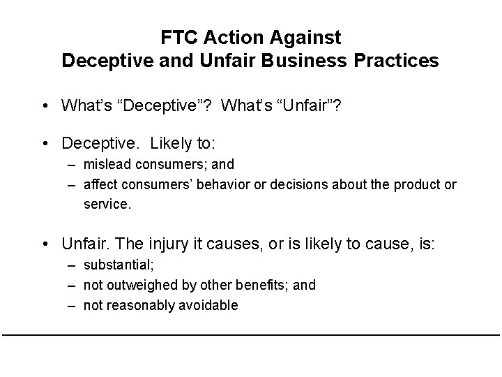 Lecture 9 Advertising and Consumer Protection Need for