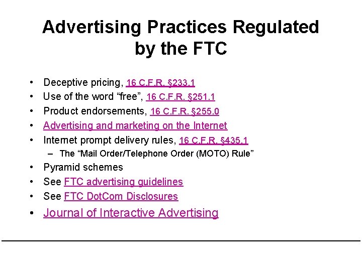 Lecture 9 Advertising and Consumer Protection Need for