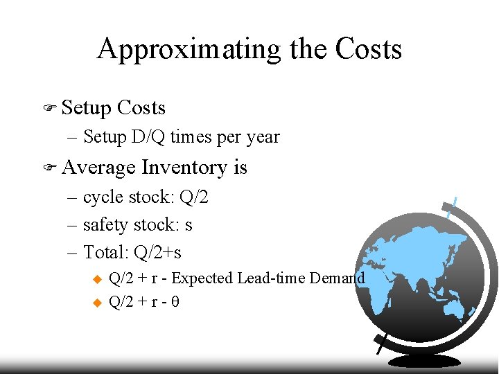 Statistical Inventory Models F Newsperson Model Single order