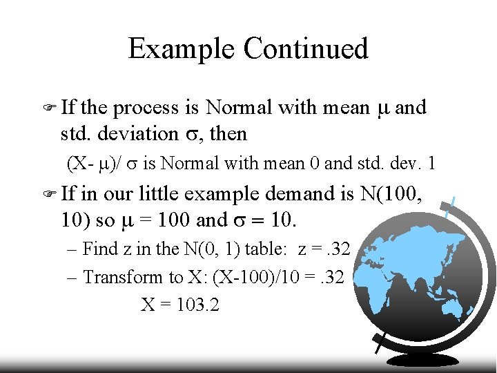 Statistical Inventory Models F Newsperson Model Single order