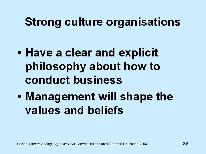 Understanding Organisational Context 2 e Slides by Claire