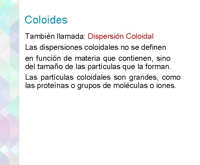 Coloides y Suspensiones Osmosis y Dilisis SEMANA 10
