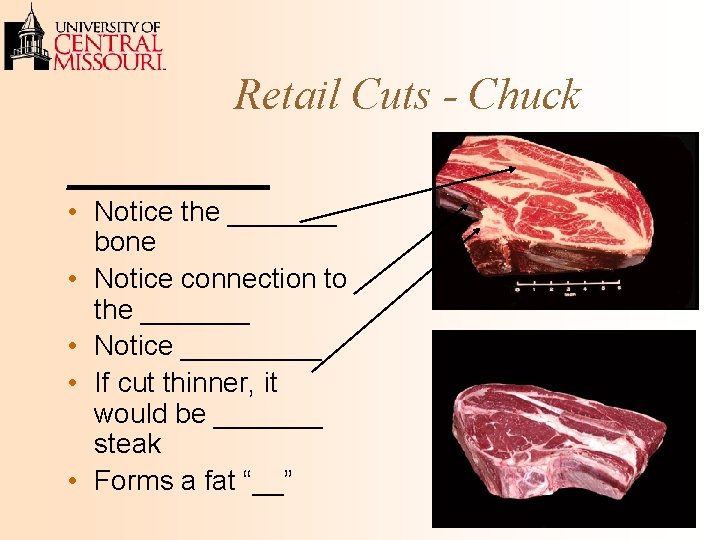 Cuts of Beef Lesson 3 Unit Meats Advanced