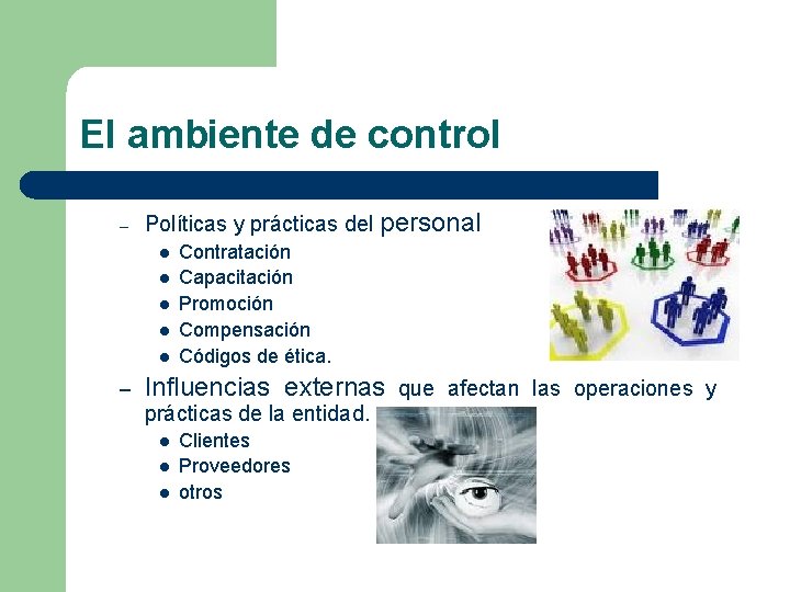 ESTABLECIMIENTO DE SISTEMAS DE CONTROL INTERNO LA FUNCIN