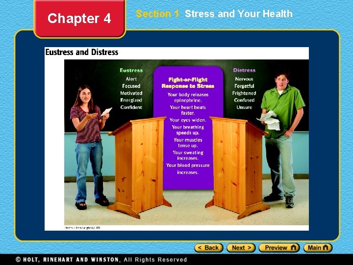 Chapter 4 Section 1 Stress and Your Health