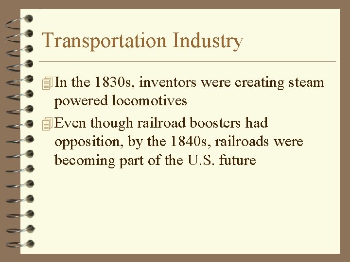 Economic Beginnings in the United States A Future