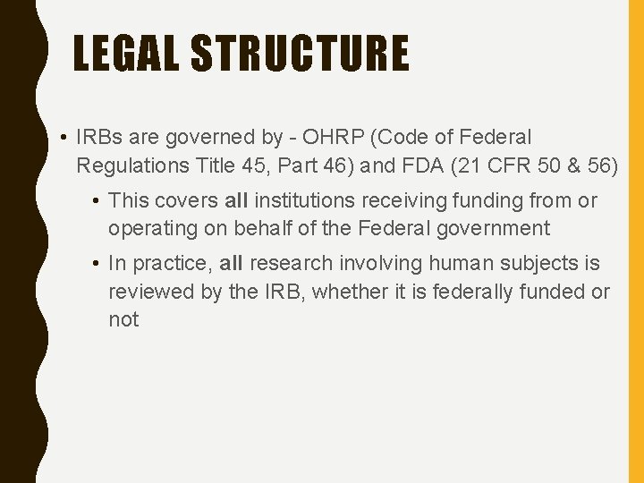 THE INSTITUTIONAL REVIEW BOARD WHAT IS AN IRB