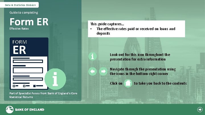 Data Statistics Division Guide to completing Form ER
