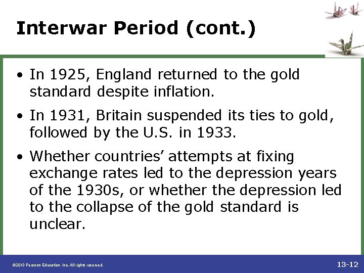Chapter 13 International Monetary Systems Topics to be
