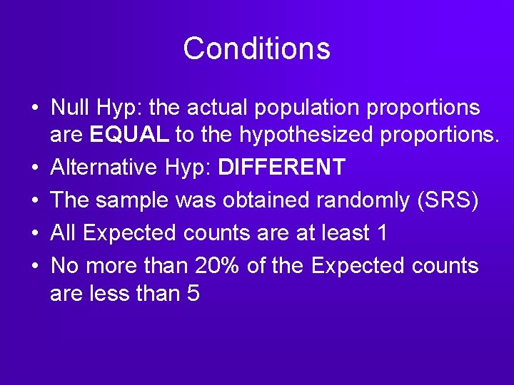 Chapter 13 Inference for Tables Chi Square Procedures