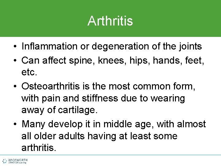 Chapter 4 Physical Health and WellBeing The Aging