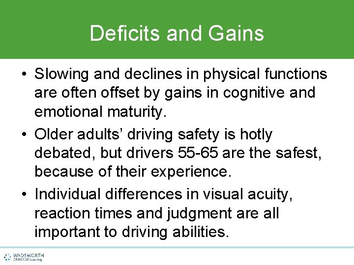 Chapter 4 Physical Health and WellBeing The Aging