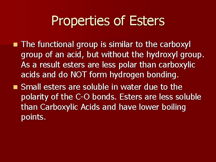 Carboxylic Acids and Esters Section 1 6 Carboxylic