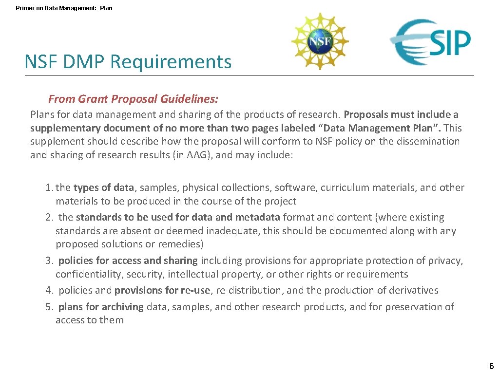 Primer on Data Management Plans Robert Cook Environmental