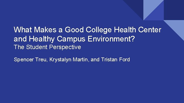 What Makes a Good College Health Center and