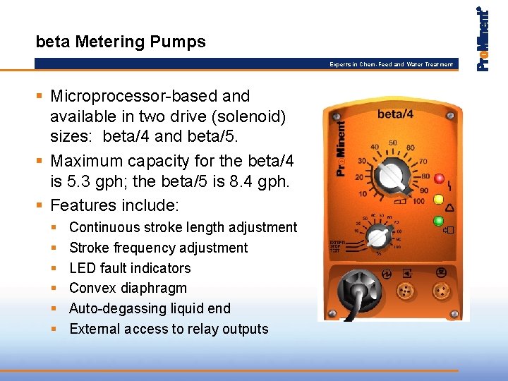 Experts in ChemFeed and Water Treatment beta Metering