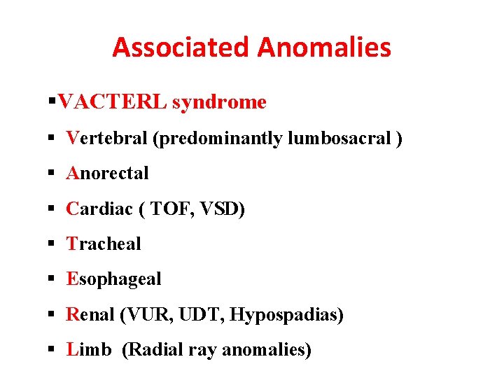 Anorectal Malformation Imperforate Anus Dr Saqib Ismail Assistant