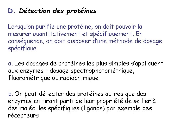 Chapitre 6 Techniques de purification des protines 1