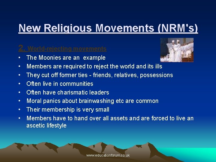 New Religious Movements and their appeal By the