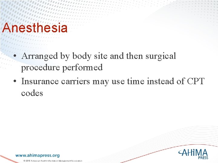 Basic Current Procedural Terminology and HCPCS Coding 2018