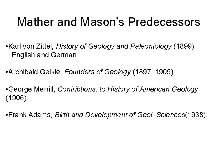 Kirtley Mathers Sourcebooks of Geology 1400 1900 1939