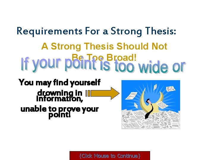 The Thesis Statement A Road Map for Your