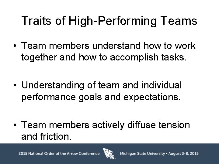 Building the Team Skills for Advisers Session Objectives