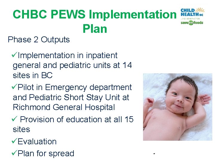 Pediatric Early Warning System PEWS A Provincial Approach