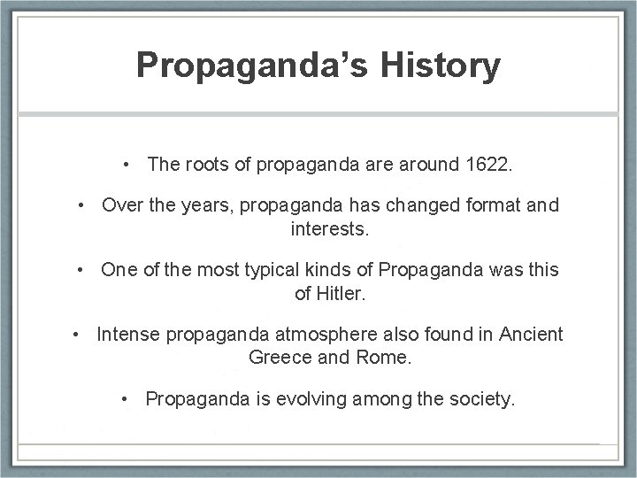 PROPAGANDA ATHANASIOS DAMPAS Introduction It is a global