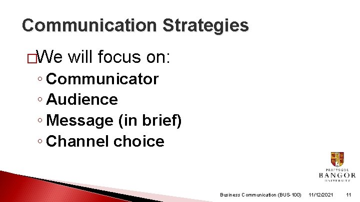 Business Communication Lecturer Gareth Jones Class 6 Communication