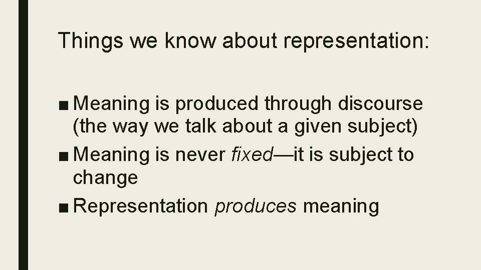 LOOKING AND BEING LOOKED AT Agenda Overview of
