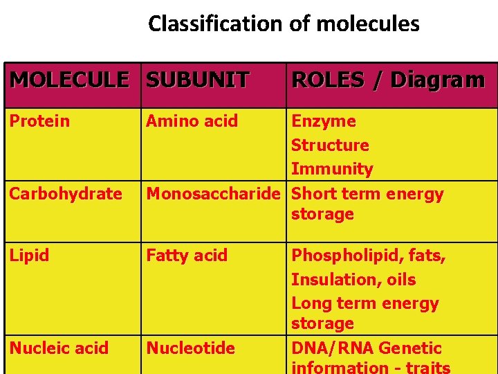 Biochemistry Chemicals of Life Important elements in Biology