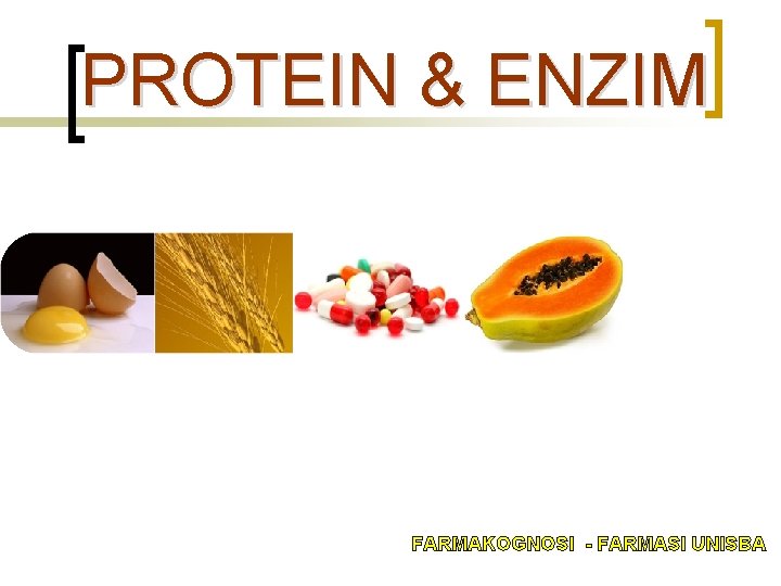 PROTEIN ENZIM FARMAKOGNOSI FARMASI UNISBA 2 Kelompok senyawa