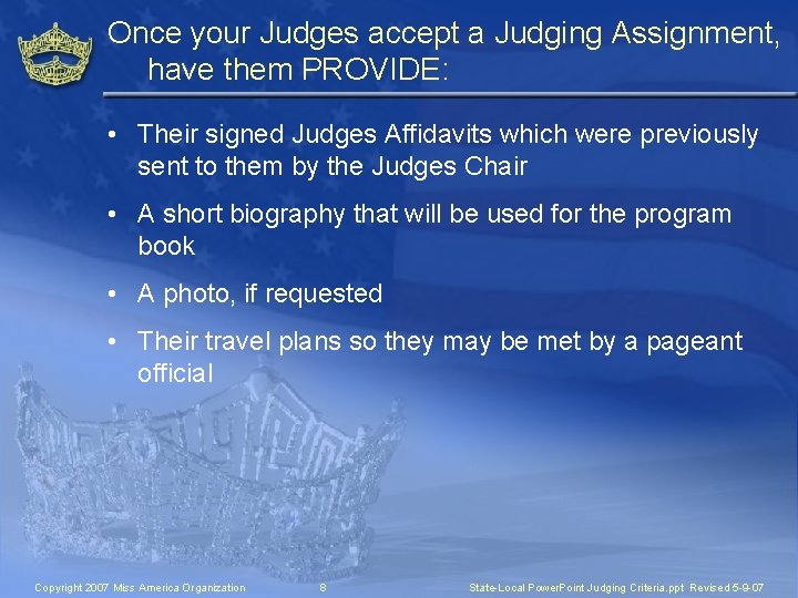 Miss America Judging System The Miss America Organization