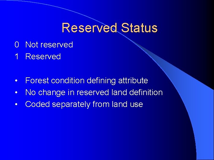 Condition Level Variables National Manual Version 1 56