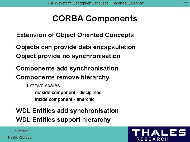 The Waveform Description Language Technical Overview The Waveform