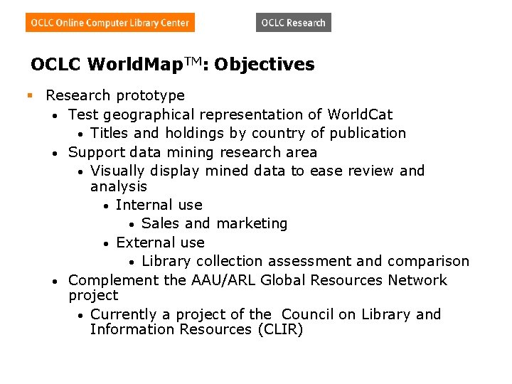 What in the World Geographical Representation of Library