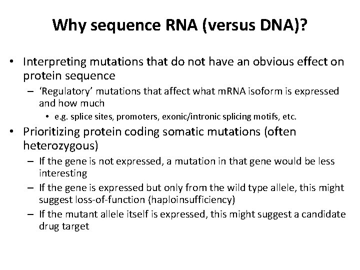 High throughput expression analysis using RNA sequencing RNAseq