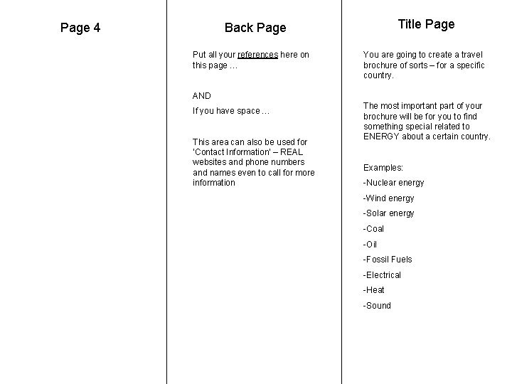 Page 4 Title Page Back Page Put all