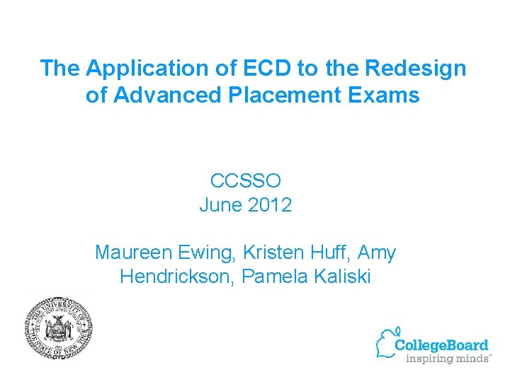The Application of ECD to the Redesign of