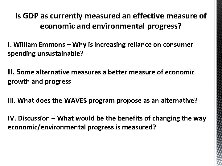 Is GDP as currently measured an effective measure