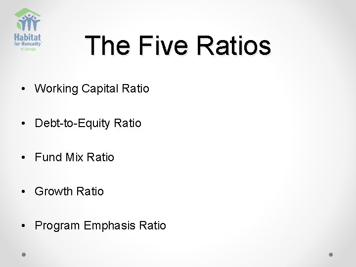 Financial Bootcamp Module 3 The Golden Ratios Objectives