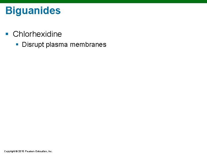 Chapter 7 The Control of Microbial Growth Copyright