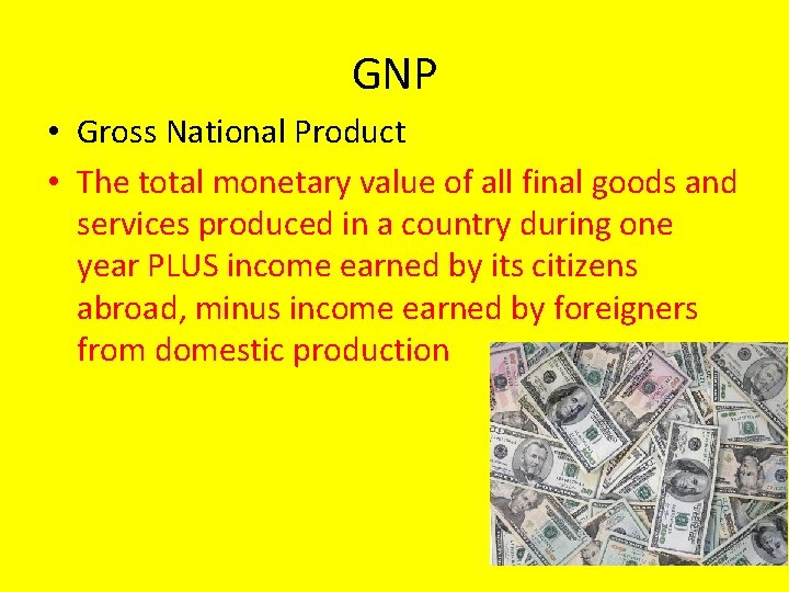 Population Standard of Living Understanding the basic terms