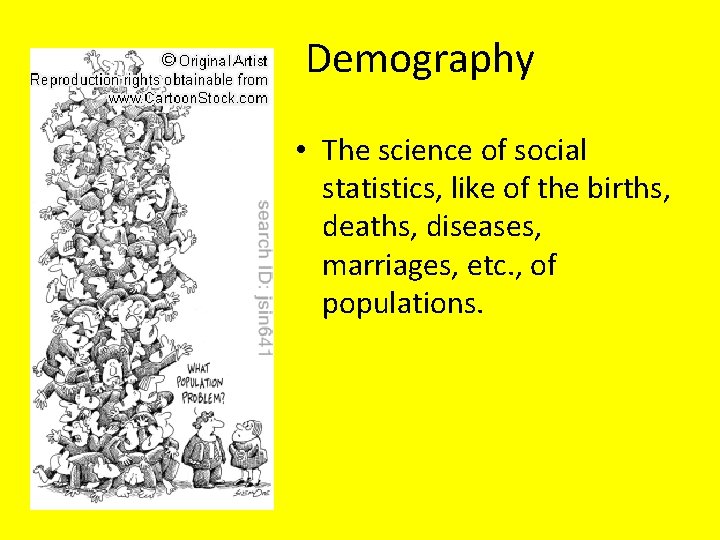 Population Standard of Living Understanding the basic terms