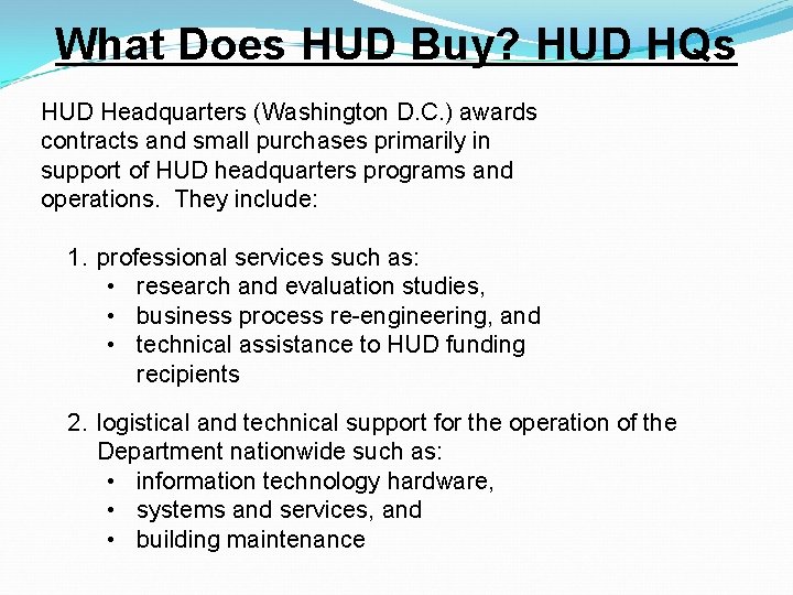 U S Department of Housing and Urban Development