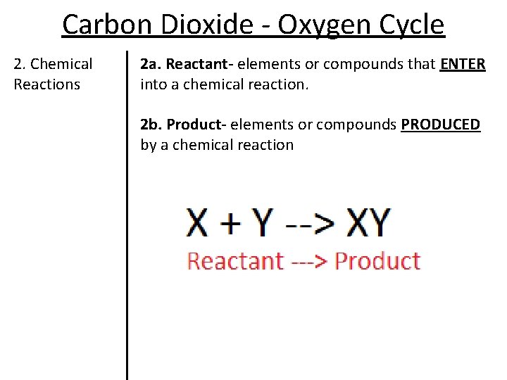 Carbon Dioxide Oxygen Cycle 1 Where does the